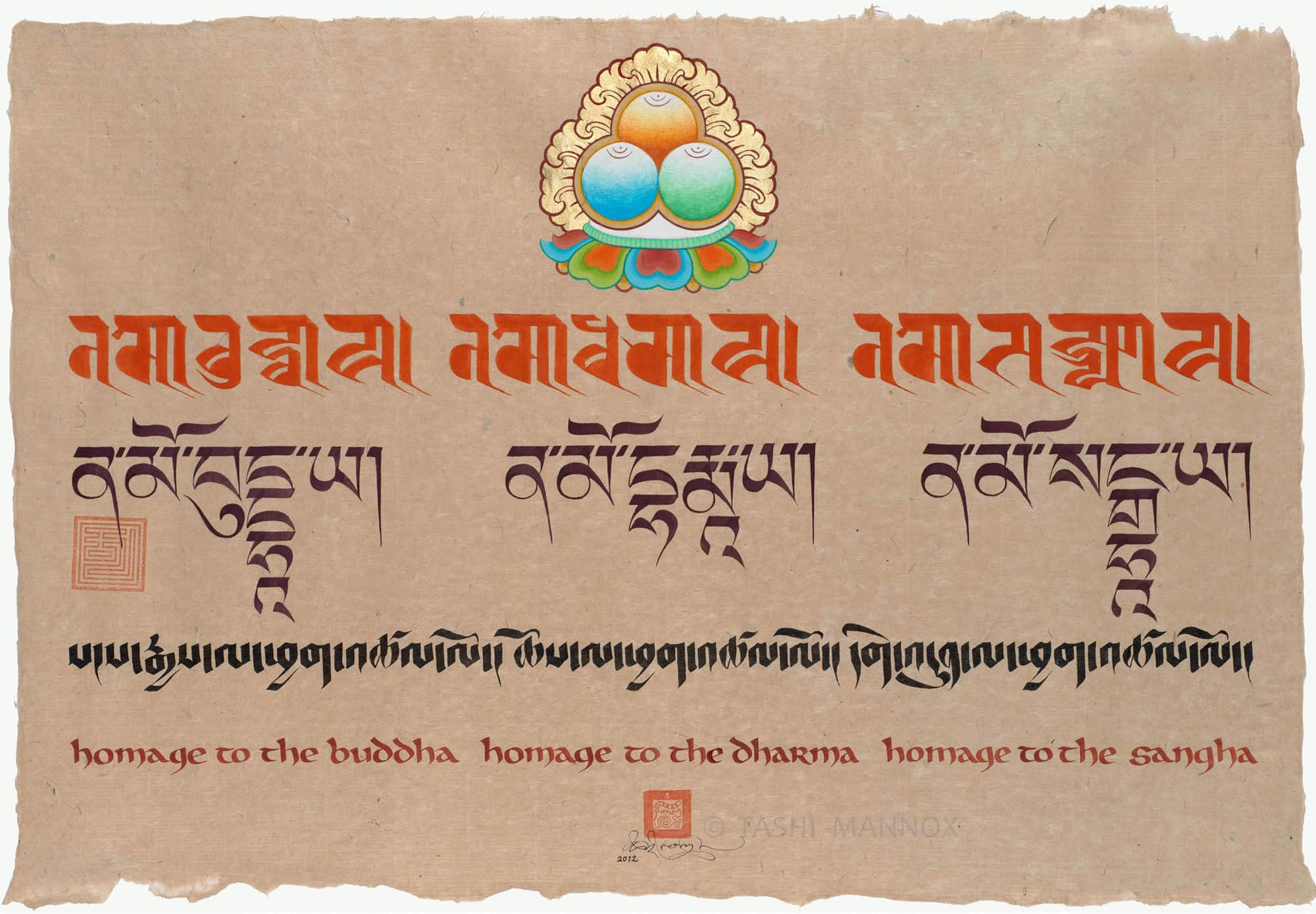 Homage to the Three Jewels - Tashi Mannox