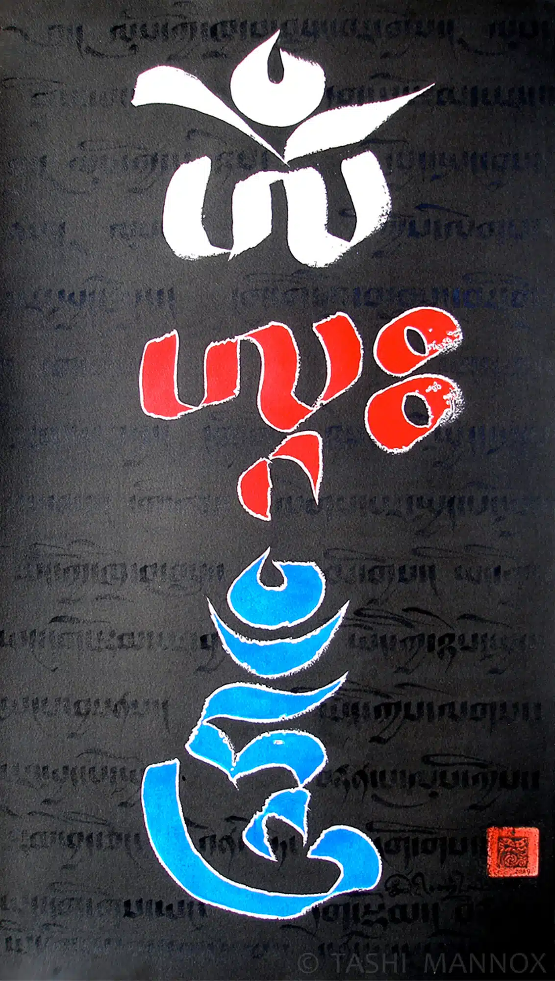 om ah hum coloured soft - Tashi Mannox